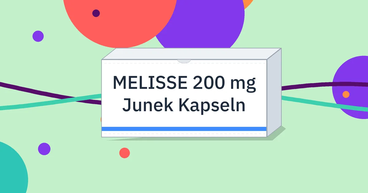 Symbolbild: Packung mit der Aufschrift MELISSE 200 mg Junek Kapseln (PZN 09748622) – Verfügbarkeit und Bezug in Apotheken in Frankfurt am Main