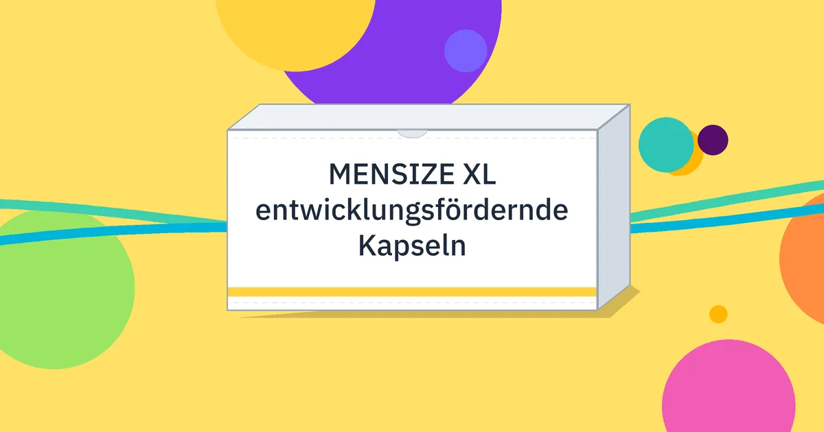 Symbolbild: Packung mit der Aufschrift MENSIZE XL entwicklungsfördernde Kapseln (PZN 18709638) – Verfügbarkeit und Bezug in Apotheken in Frankfurt am Main
