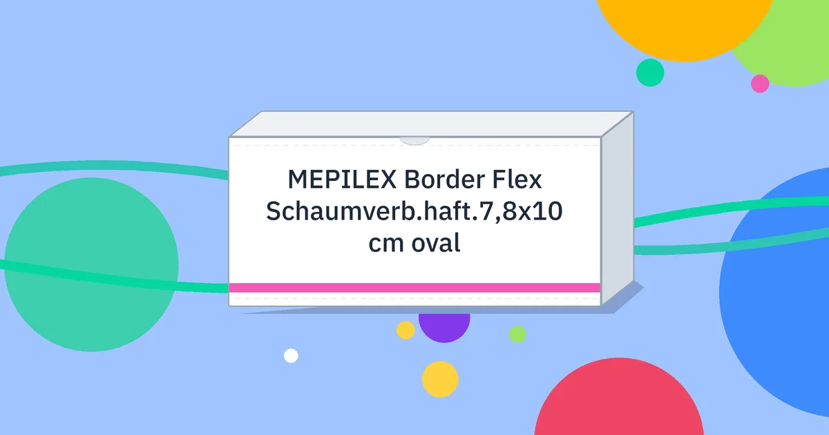 Symbolbild: Packung mit der Aufschrift MEPILEX Border Flex Schaumverb.haft.7,8x10 cm oval (PZN 19280634) – Verfügbarkeit und Bezug in Apotheken in Frankfurt am Main