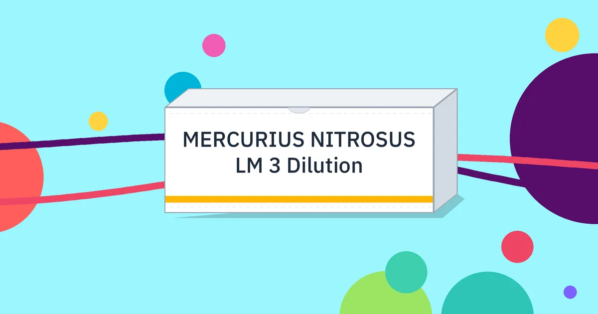 Symbolbild: Packung mit der Aufschrift MERCURIUS NITROSUS LM 3 Dilution (PZN 12952148) – Verfügbarkeit und Bezug in Apotheken in Frankfurt am Main