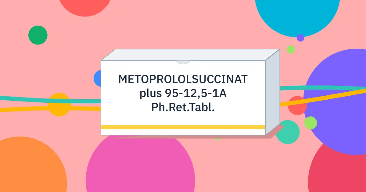 Symbolbild: Packung mit der Aufschrift METOPROLOLSUCCINAT plus 95-12,5-1A Ph.Ret.Tabl. (PZN 00846168) – Verfügbarkeit und Bezug in Apotheken in Frankfurt am Main