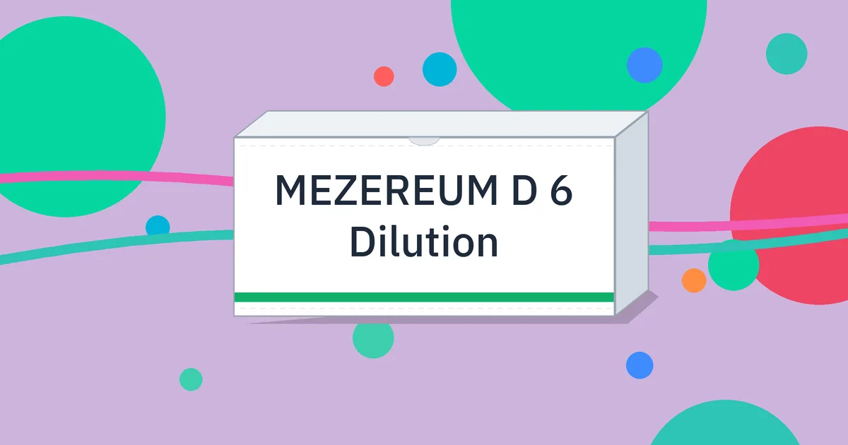 Symbolbild: Packung mit der Aufschrift MEZEREUM D 6 Dilution (PZN 02124373) – Verfügbarkeit und Bezug in Apotheken in Frankfurt am Main