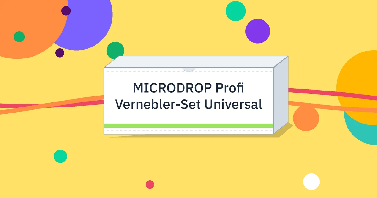 Symbolbild: Packung mit der Aufschrift MICRODROP Profi Vernebler-Set Universal (PZN 00347465) – Verfügbarkeit und Bezug in Apotheken in Frankfurt am Main