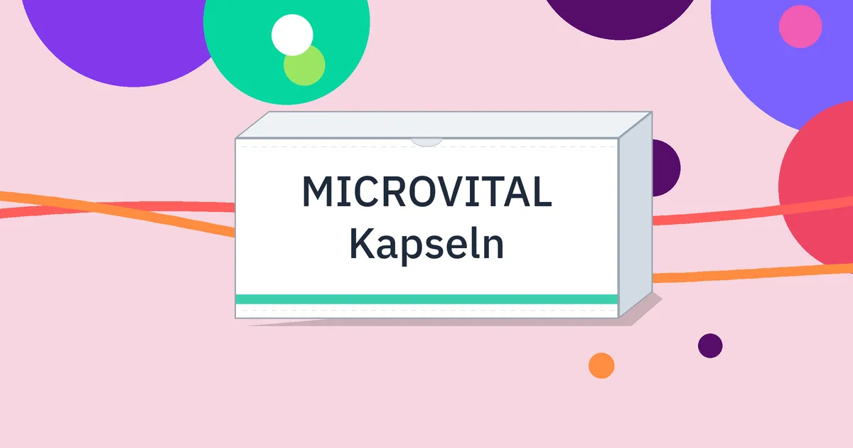Symbolbild: Packung mit der Aufschrift MICROVITAL Kapseln (PZN 20279518) – Verfügbarkeit und Bezug in Apotheken in Frankfurt am Main