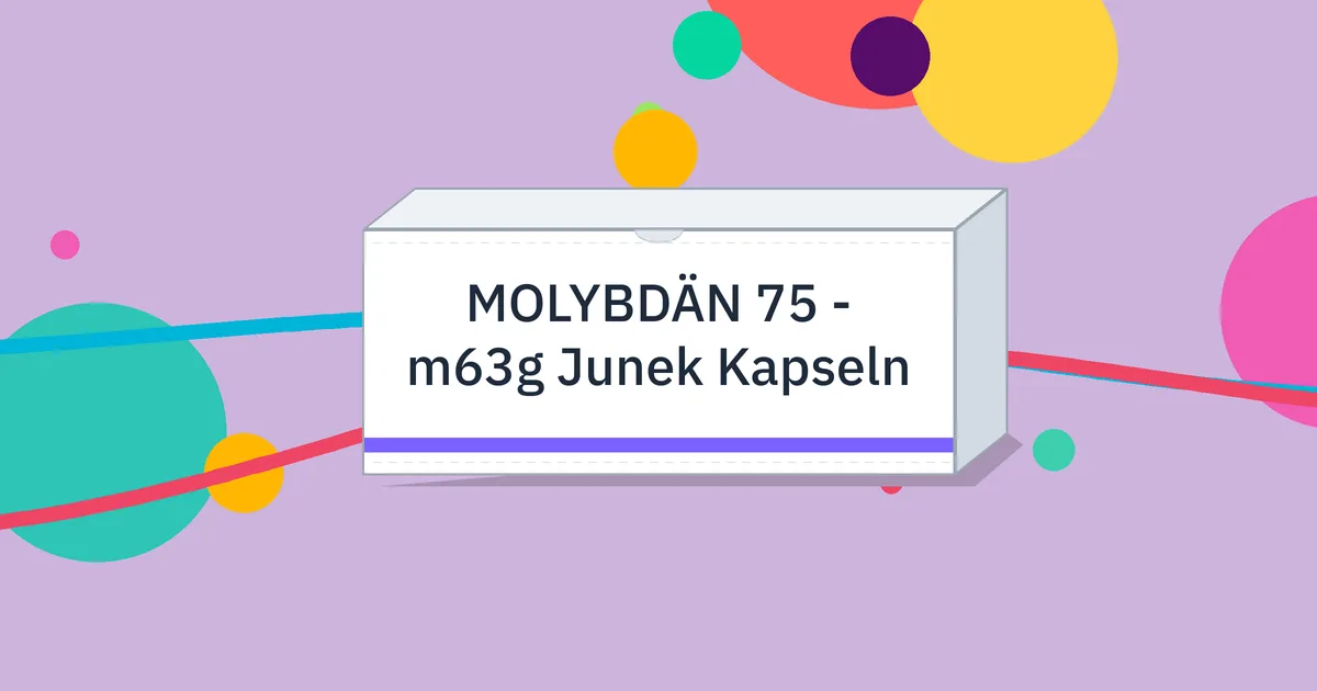 Symbolbild: Packung mit der Aufschrift MOLYBDÄN 75 -m63g Junek Kapseln (PZN 10053629) – Verfügbarkeit und Bezug in Apotheken in Frankfurt am Main