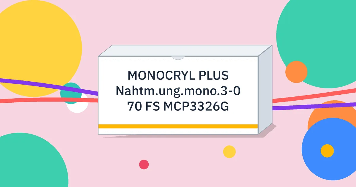 Symbolbild: Packung mit der Aufschrift MONOCRYL PLUS Nahtm.ung.mono.3-0 70 FS MCP3326G (PZN 10921652) – Verfügbarkeit und Bezug in Apotheken in Frankfurt am Main