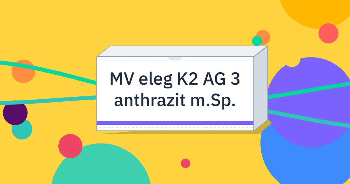 Symbolbild: Packung mit der Aufschrift MV eleg K2 AG 3 anthrazit m.Sp. (PZN 00644996) – Verfügbarkeit und Bezug in Apotheken in Frankfurt am Main
