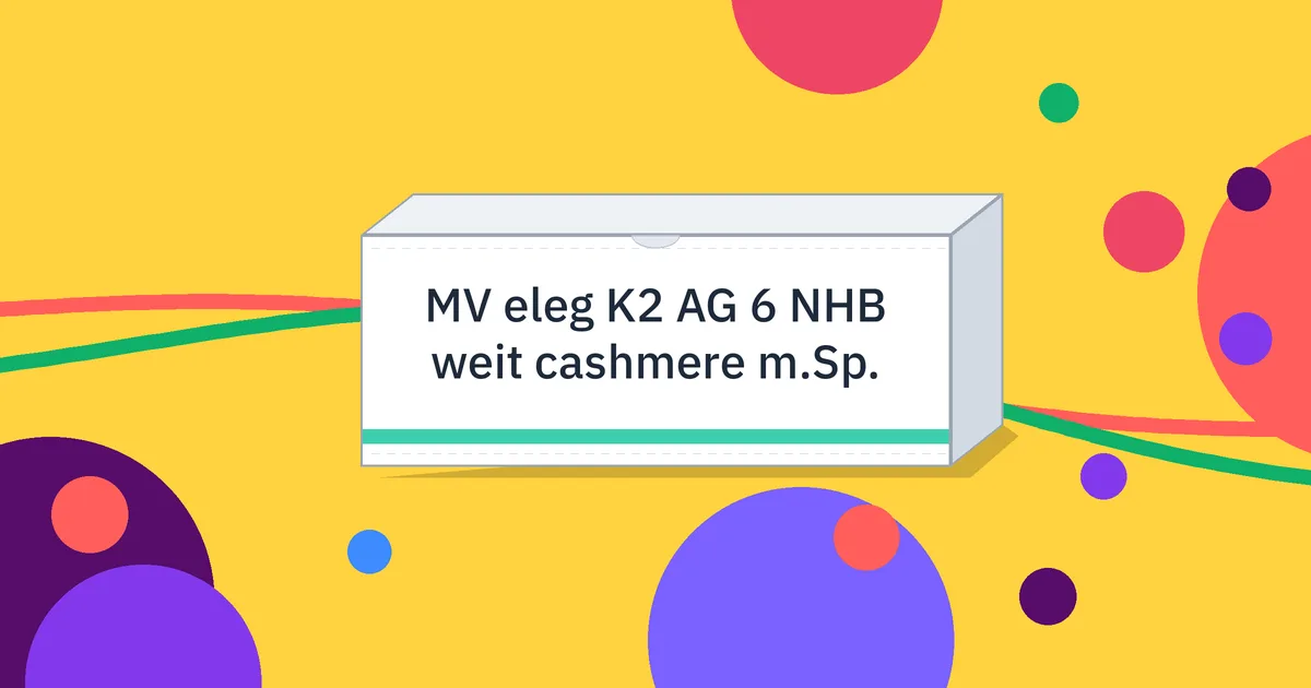 Symbolbild: Packung mit der Aufschrift MV eleg K2 AG 6 NHB weit cashmere m.Sp. (PZN 15728339) – Verfügbarkeit und Bezug in Apotheken in Frankfurt am Main