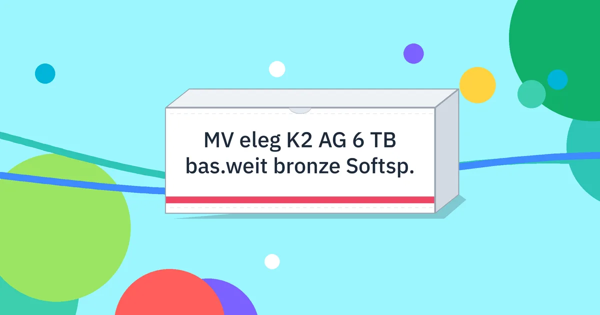 Symbolbild: Packung mit der Aufschrift MV eleg K2 AG 6 TB bas.weit bronze Softsp. (PZN 14719999) – Verfügbarkeit und Bezug in Apotheken in Frankfurt am Main
