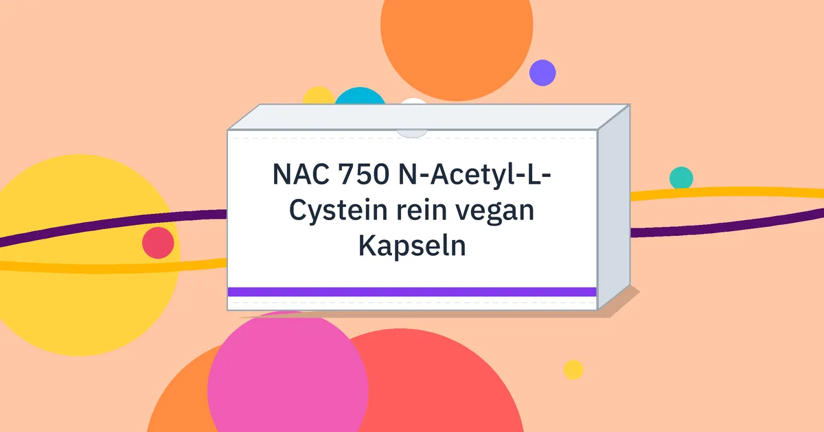 Symbolbild: Packung mit der Aufschrift NAC 750 N-Acetyl-L-Cystein rein vegan Kapseln (PZN 19828339) – Verfügbarkeit und Bezug in Apotheken in Frankfurt am Main