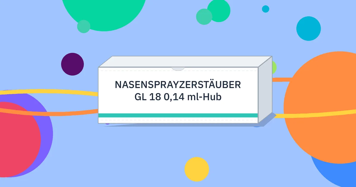 Symbolbild: Packung mit der Aufschrift NASENSPRAYZERSTÄUBER GL 18 0,14 ml-Hub (PZN 19413934) – Verfügbarkeit und Bezug in Apotheken in Frankfurt am Main