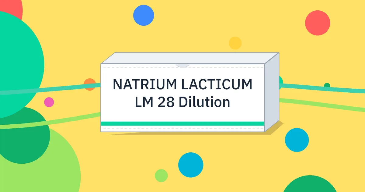 Symbolbild: Packung mit der Aufschrift NATRIUM LACTICUM LM 28 Dilution (PZN 12965004) – Verfügbarkeit und Bezug in Apotheken in Frankfurt am Main