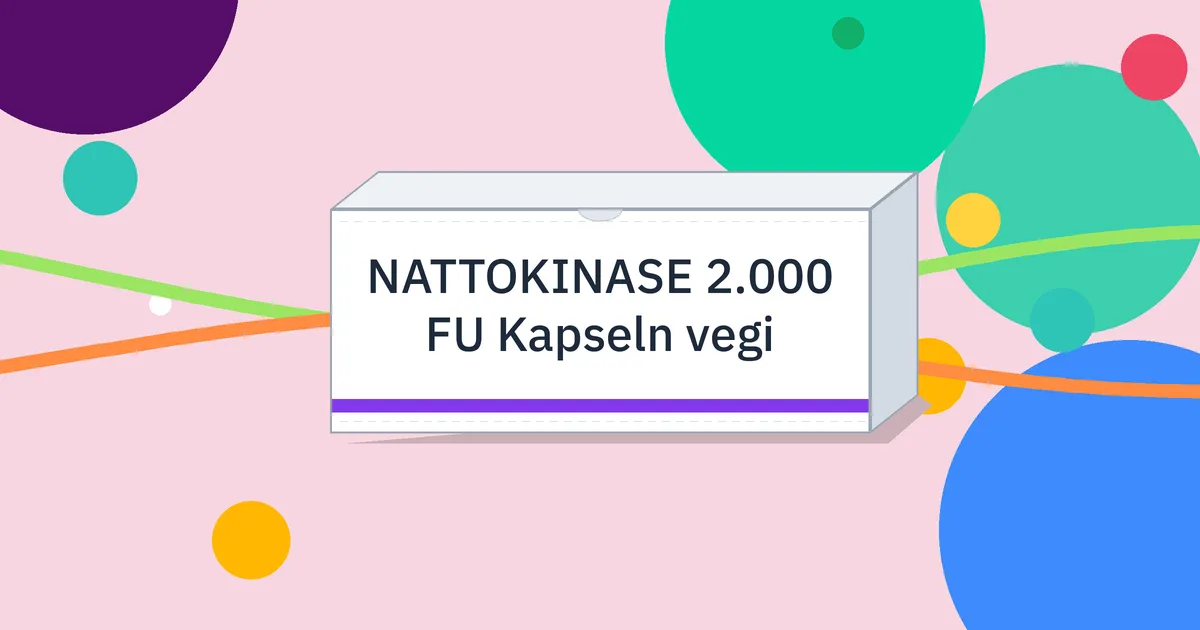 Symbolbild: Packung mit der Aufschrift NATTOKINASE 2.000 FU Kapseln vegi (PZN 19448298) – Verfügbarkeit und Bezug in Apotheken in Frankfurt am Main