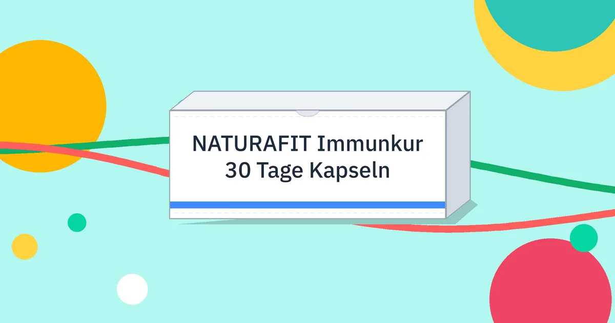 Symbolbild: Packung mit der Aufschrift NATURAFIT Immunkur 30 Tage Kapseln (PZN 19705855) – Verfügbarkeit und Bezug in Apotheken in Frankfurt am Main