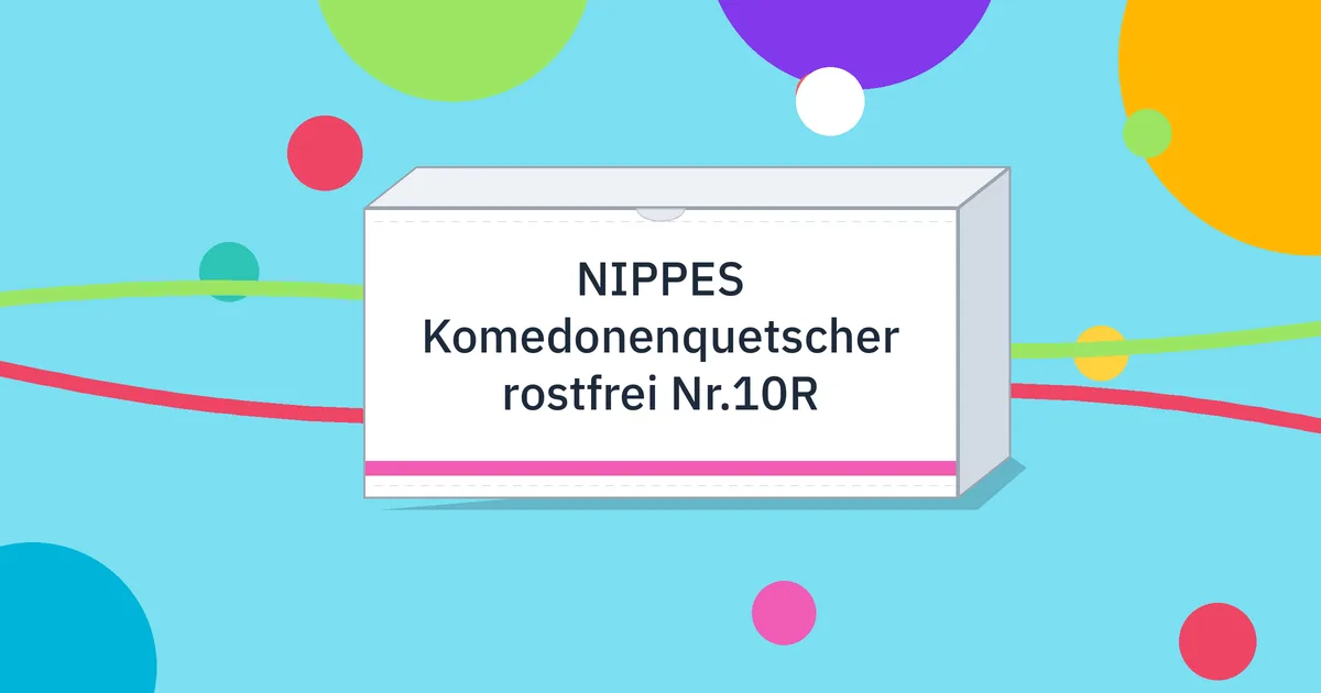 Symbolbild: Packung mit der Aufschrift NIPPES Komedonenquetscher rostfrei Nr.10R (PZN 17385872) – Verfügbarkeit und Bezug in Apotheken in Frankfurt am Main
