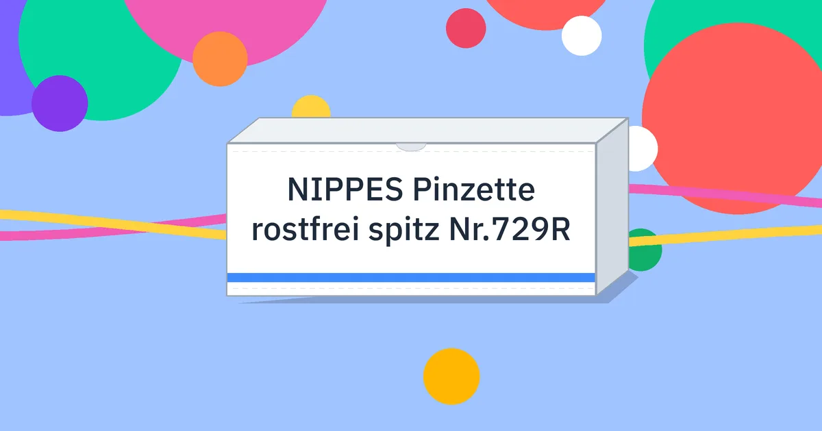 Symbolbild: Packung mit der Aufschrift NIPPES Pinzette rostfrei spitz Nr.729R (PZN 09081520) – Verfügbarkeit und Bezug in Apotheken in Frankfurt am Main