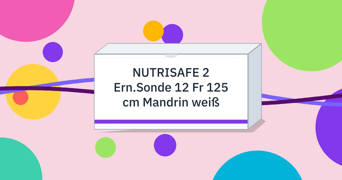 Symbolbild: Packung mit der Aufschrift NUTRISAFE 2 Ern.Sonde 12 Fr 125 cm Mandrin weiß (PZN 10304267) – Verfügbarkeit und Bezug in Apotheken in Frankfurt am Main
