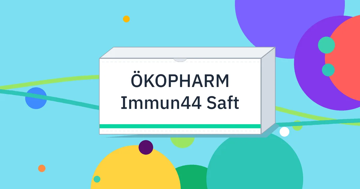Symbolbild: Packung mit der Aufschrift ÖKOPHARM Immun44 Saft (PZN 16608123) – Verfügbarkeit und Bezug in Apotheken in Frankfurt am Main