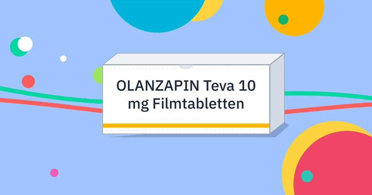 Symbolbild: Packung mit der Aufschrift OLANZAPIN Teva 10 mg Filmtabletten (PZN 18320219) – Verfügbarkeit und Bezug in Apotheken in Frankfurt am Main