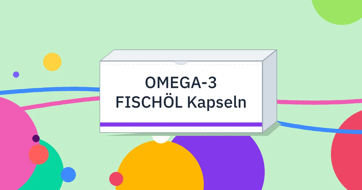 Symbolbild: Packung mit der Aufschrift OMEGA-3 FISCHÖL Kapseln (PZN 08458856) – Verfügbarkeit und Bezug in Apotheken in Frankfurt am Main