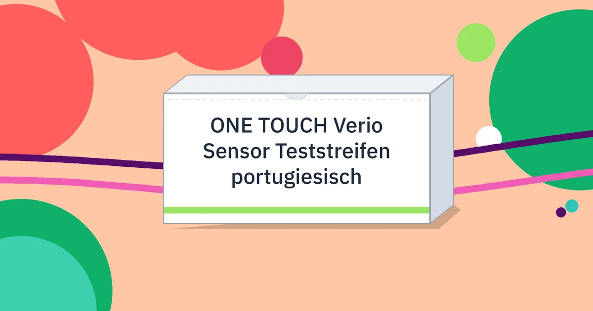 Symbolbild: Packung mit der Aufschrift ONE TOUCH Verio Sensor Teststreifen portugiesisch (PZN 10791965) – Verfügbarkeit und Bezug in Apotheken in Frankfurt am Main