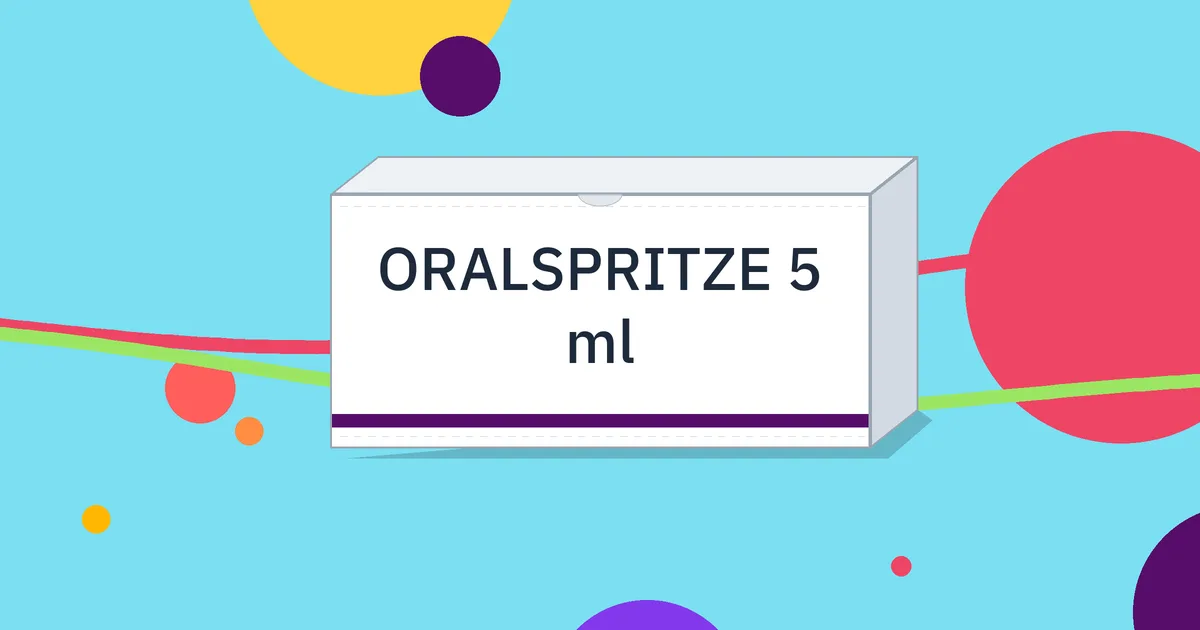 Symbolbild: Packung mit der Aufschrift ORALSPRITZE 5 ml (PZN 13655961) – Verfügbarkeit und Bezug in Apotheken in Frankfurt am Main
