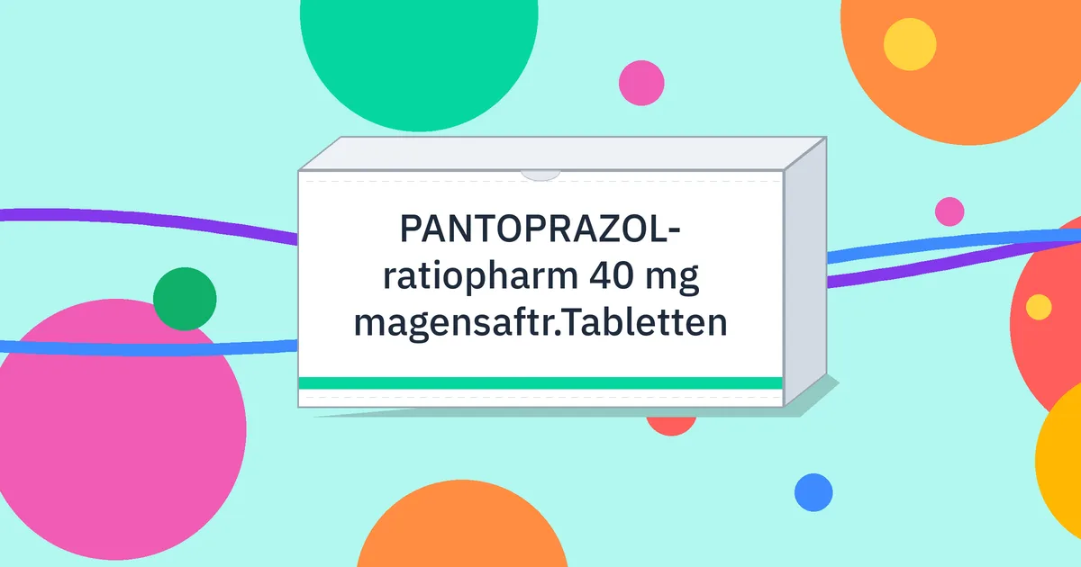 Symbolbild: Packung mit der Aufschrift PANTOPRAZOL-ratiopharm 40 mg magensaftr.Tabletten (PZN 07189727) – Verfügbarkeit und Bezug in Apotheken in Frankfurt am Main