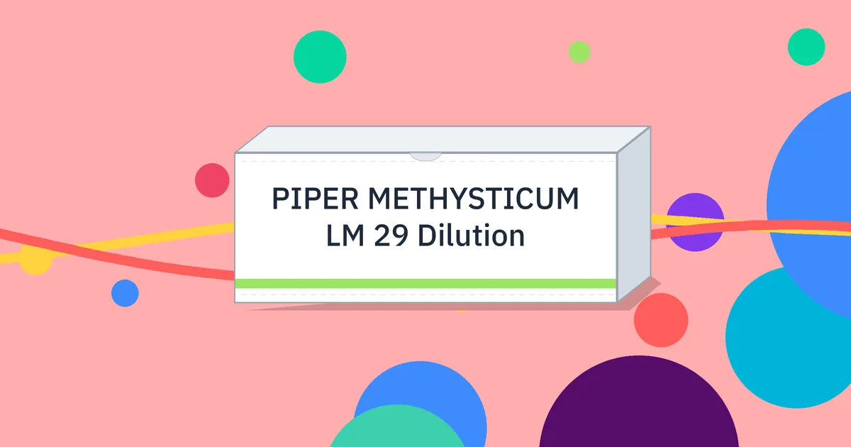 Symbolbild: Packung mit der Aufschrift PIPER METHYSTICUM LM 29 Dilution (PZN 13643627) – Verfügbarkeit und Bezug in Apotheken in Frankfurt am Main