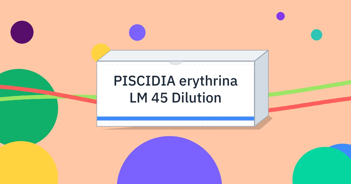 Symbolbild: Packung mit der Aufschrift PISCIDIA erythrina LM 45 Dilution (PZN 13646034) – Verfügbarkeit und Bezug in Apotheken in Frankfurt am Main