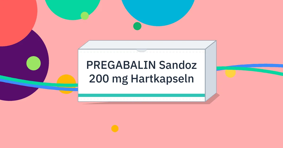 Symbolbild: Packung mit der Aufschrift PREGABALIN Sandoz 200 mg Hartkapseln (PZN 16887198) – Verfügbarkeit und Bezug in Apotheken in Frankfurt am Main