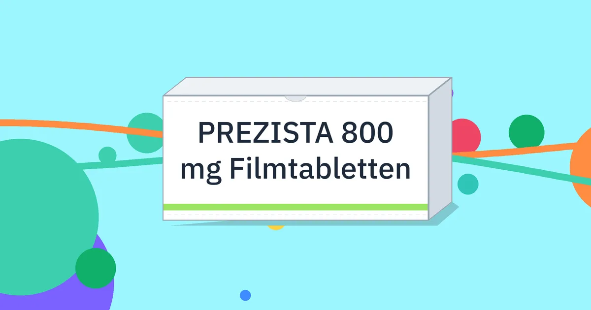 Symbolbild: Packung mit der Aufschrift PREZISTA 800 mg Filmtabletten (PZN 11140997) – Verfügbarkeit und Bezug in Apotheken in Frankfurt am Main