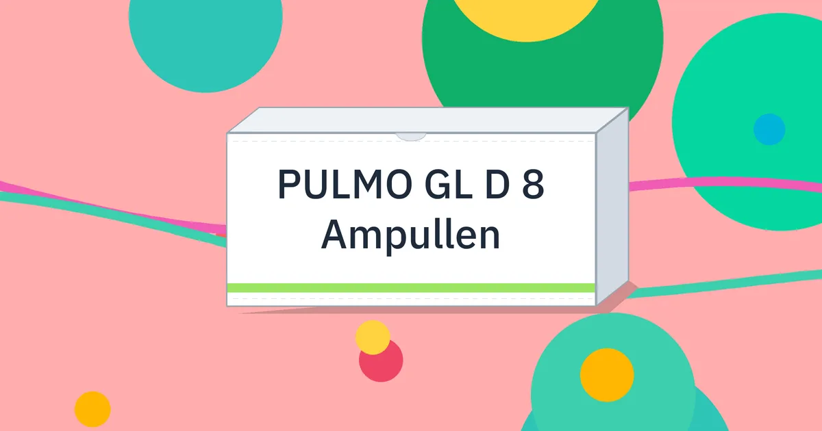 Symbolbild: Packung mit der Aufschrift PULMO GL D 8 Ampullen (PZN 03354649) – Verfügbarkeit und Bezug in Apotheken in Frankfurt am Main