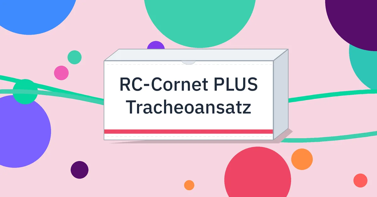 Symbolbild: Packung mit der Aufschrift RC-Cornet PLUS Tracheoansatz (PZN 13348532) – Verfügbarkeit und Bezug in Apotheken in Frankfurt am Main