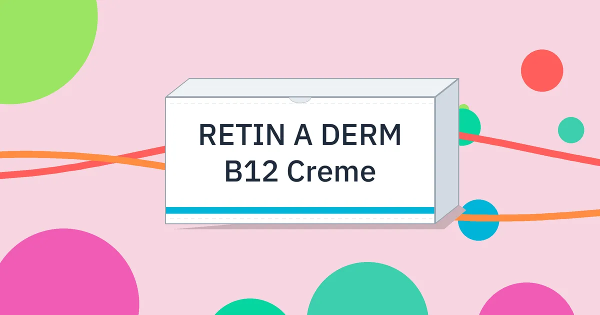 Symbolbild: Packung mit der Aufschrift RETIN A DERM B12 Creme (PZN 05896047) – Verfügbarkeit und Bezug in Apotheken in Frankfurt am Main