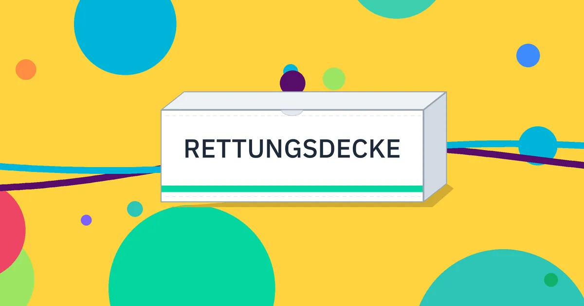 Symbolbild: Packung mit der Aufschrift RETTUNGSDECKE (PZN 01735436) – Verfügbarkeit und Bezug in Apotheken in Frankfurt am Main