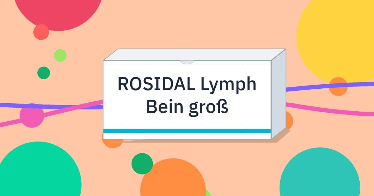 Symbolbild: Packung mit der Aufschrift ROSIDAL Lymph Bein groß (PZN 19763077) – Verfügbarkeit und Bezug in Apotheken in Frankfurt am Main