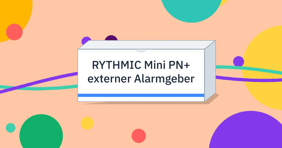 Symbolbild: Packung mit der Aufschrift RYTHMIC Mini PN+ externer Alarmgeber (PZN 18787035) – Verfügbarkeit und Bezug in Apotheken in Frankfurt am Main