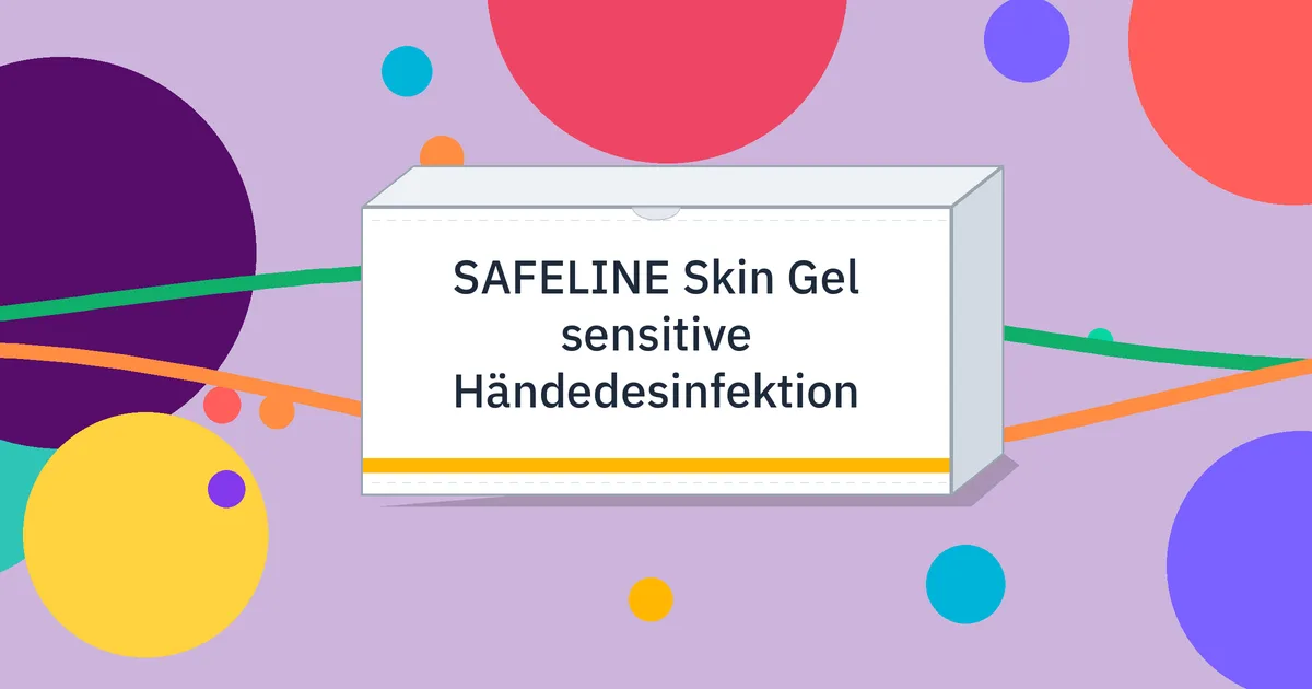 Symbolbild: Packung mit der Aufschrift SAFELINE Skin Gel sensitive Händedesinfektion (PZN 10823197) – Verfügbarkeit und Bezug in Apotheken in Frankfurt am Main