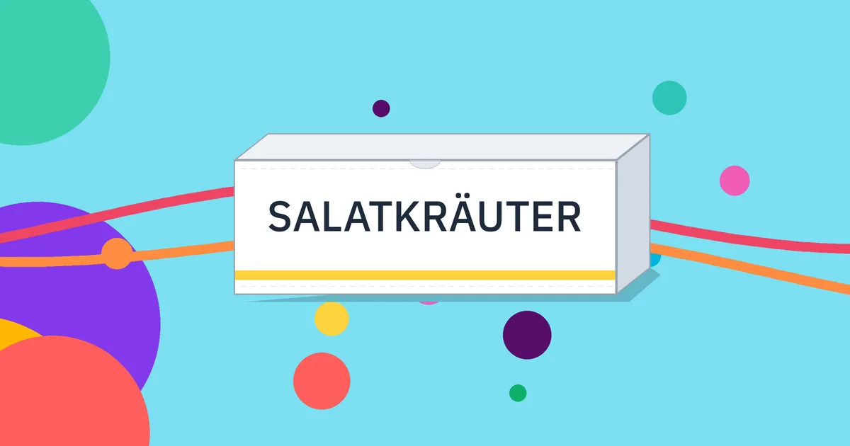 Symbolbild: Packung mit der Aufschrift SALATKRÄUTER (PZN 07089718) – Verfügbarkeit und Bezug in Apotheken in Frankfurt am Main