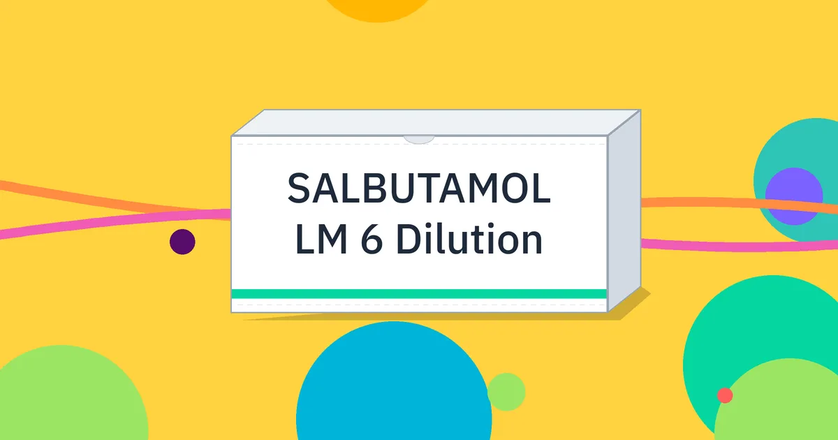 Symbolbild: Packung mit der Aufschrift SALBUTAMOL LM 6 Dilution (PZN 13177094) – Verfügbarkeit und Bezug in Apotheken in Frankfurt am Main