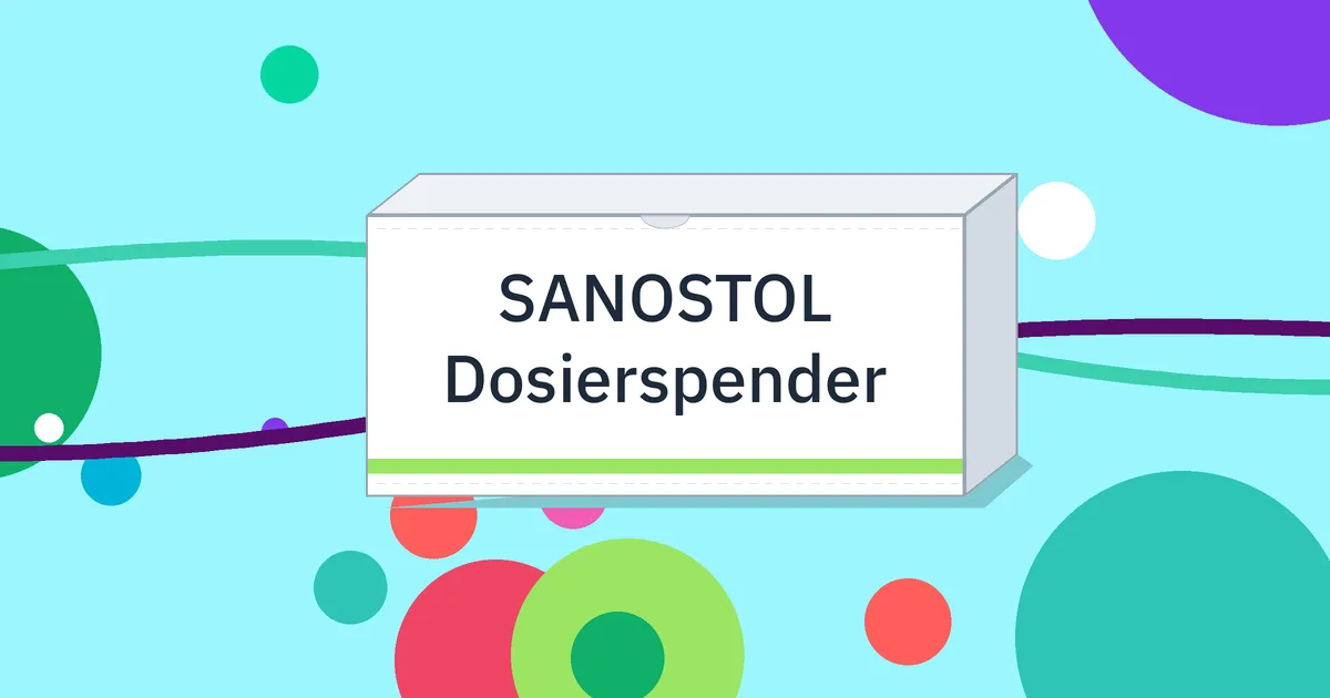 Symbolbild: Packung mit der Aufschrift SANOSTOL Dosierspender (PZN 16009730) – Verfügbarkeit und Bezug in Apotheken in Frankfurt am Main