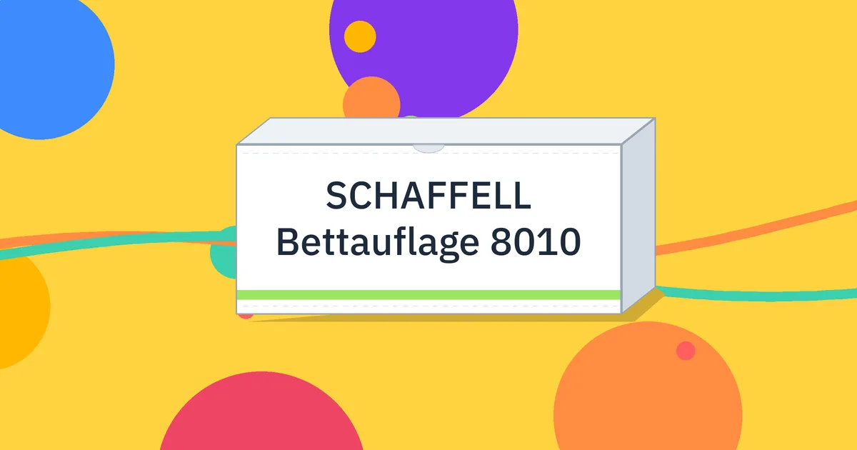 Symbolbild: Packung mit der Aufschrift SCHAFFELL Bettauflage 8010 (PZN 09170330) – Verfügbarkeit und Bezug in Apotheken in Frankfurt am Main