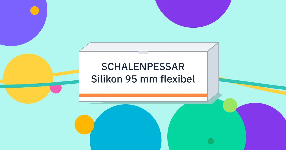 Symbolbild: Packung mit der Aufschrift SCHALENPESSAR Silikon 95 mm flexibel (PZN 04845272) – Verfügbarkeit und Bezug in Apotheken in Frankfurt am Main