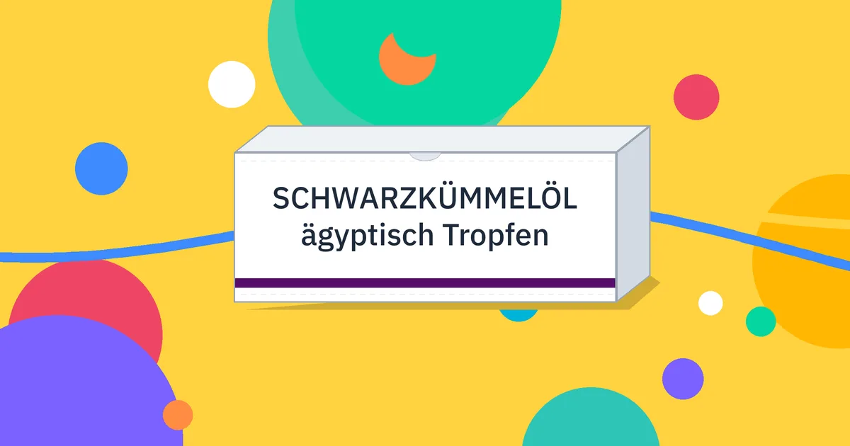 Symbolbild: Packung mit der Aufschrift SCHWARZKÜMMELÖL ägyptisch Tropfen (PZN 01155940) – Verfügbarkeit und Bezug in Apotheken in Frankfurt am Main
