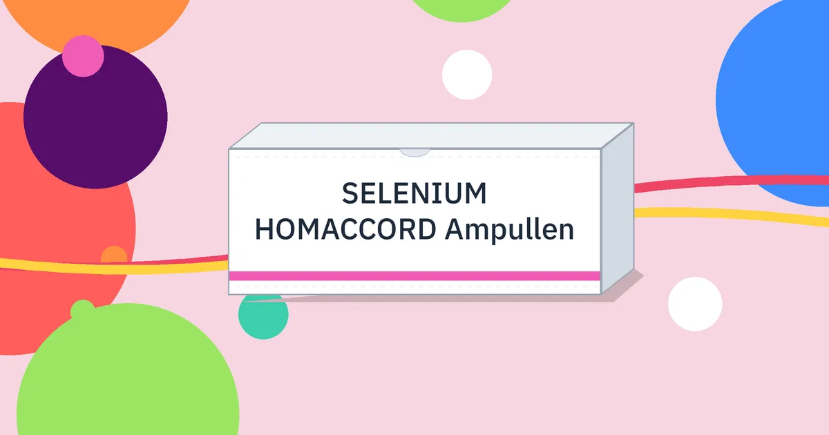 Symbolbild: Packung mit der Aufschrift SELENIUM HOMACCORD Ampullen (PZN 00927783) – Verfügbarkeit und Bezug in Apotheken in Frankfurt am Main