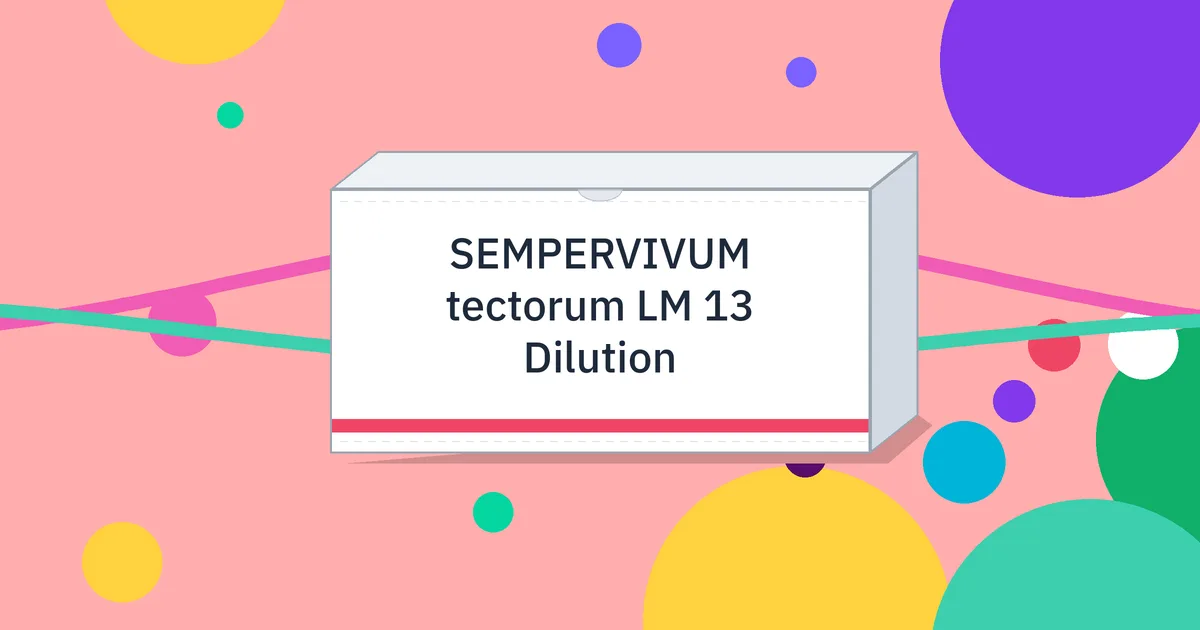 Symbolbild: Packung mit der Aufschrift SEMPERVIVUM tectorum LM 13 Dilution (PZN 13186207) – Verfügbarkeit und Bezug in Apotheken in Frankfurt am Main