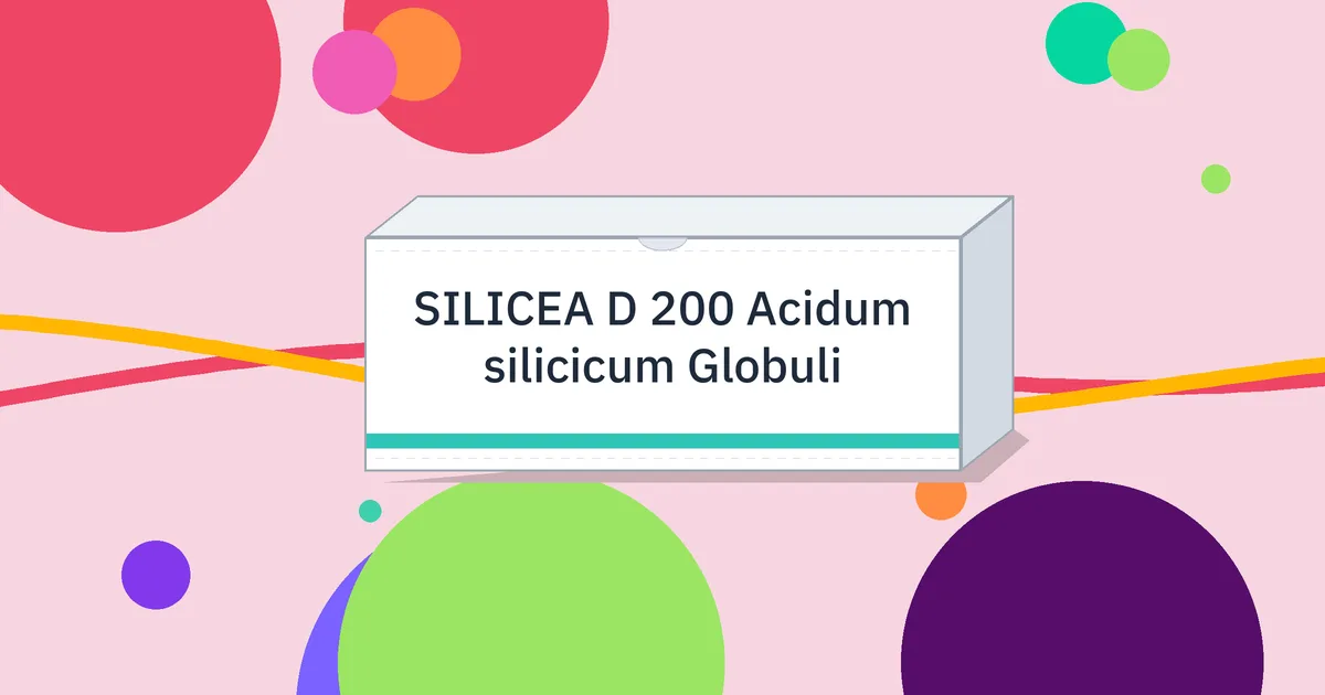 Symbolbild: Packung mit der Aufschrift SILICEA D 200 Acidum silicicum Globuli (PZN 17298618) – Verfügbarkeit und Bezug in Apotheken in Frankfurt am Main