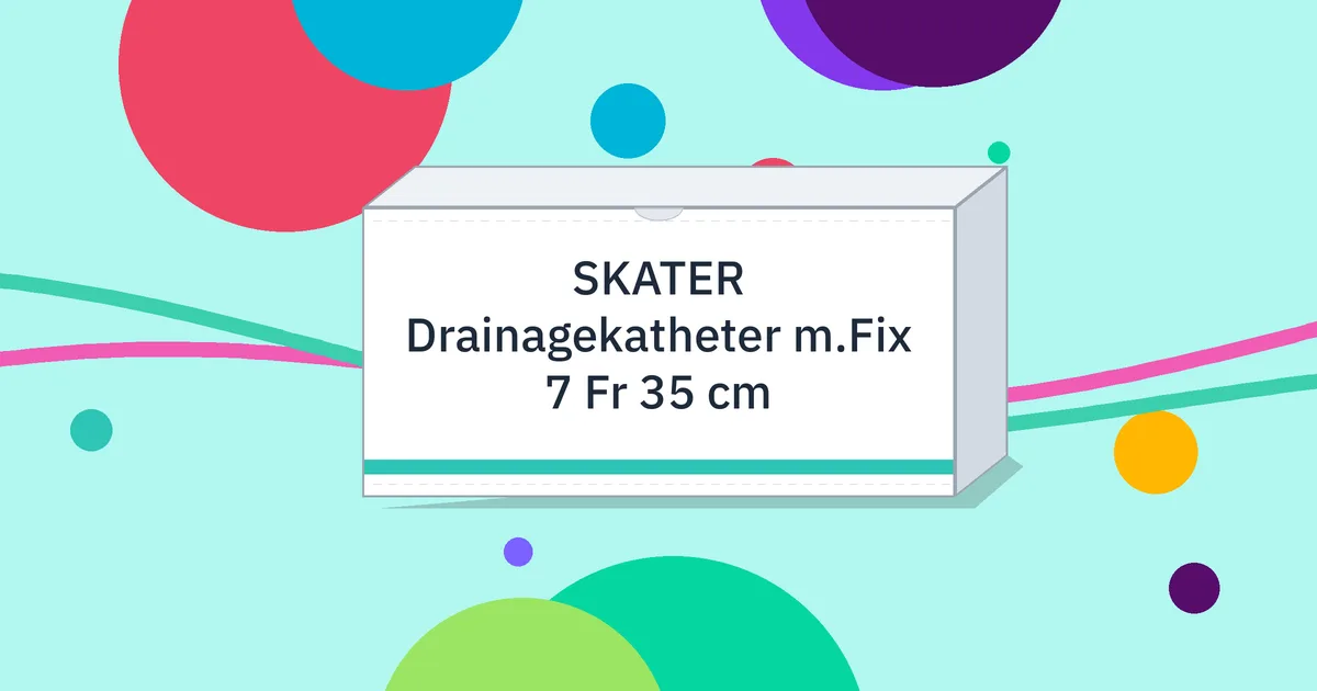 Symbolbild: Packung mit der Aufschrift SKATER Drainagekatheter m.Fix 7 Fr 35 cm (PZN 06769776) – Verfügbarkeit und Bezug in Apotheken in Frankfurt am Main