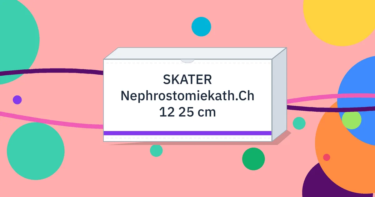 Symbolbild: Packung mit der Aufschrift SKATER Nephrostomiekath.Ch 12 25 cm (PZN 04508238) – Verfügbarkeit und Bezug in Apotheken in Frankfurt am Main