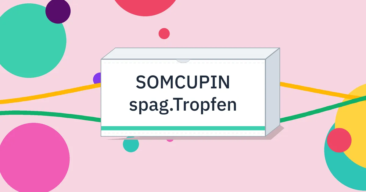 Symbolbild: Packung mit der Aufschrift SOMCUPIN spag.Tropfen (PZN 03822228) – Verfügbarkeit und Bezug in Apotheken in Frankfurt am Main